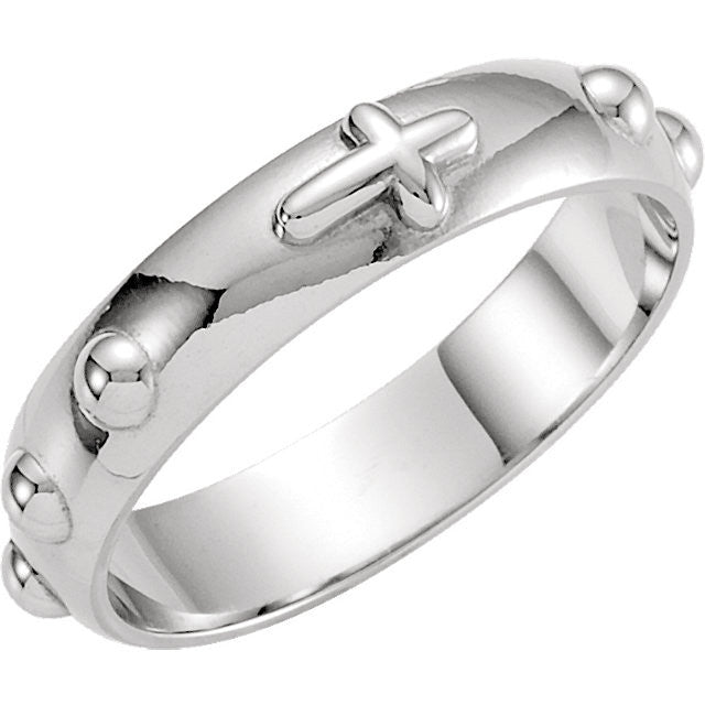 Sterling Silver Rosary Ring — Acadian Religious
