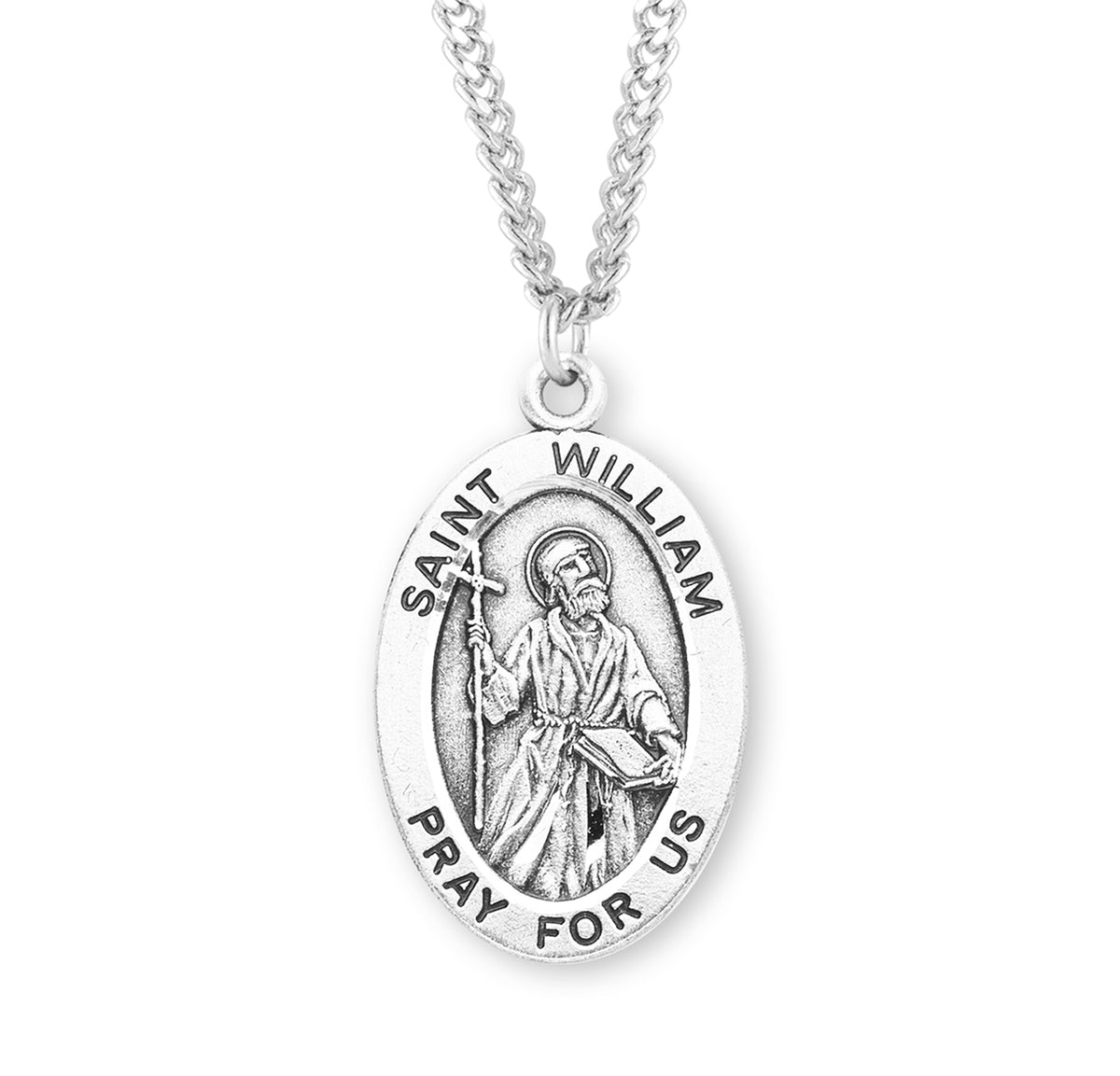 Patron Saint William Oval Sterling Silver Medal - S266324 — Acadian ...