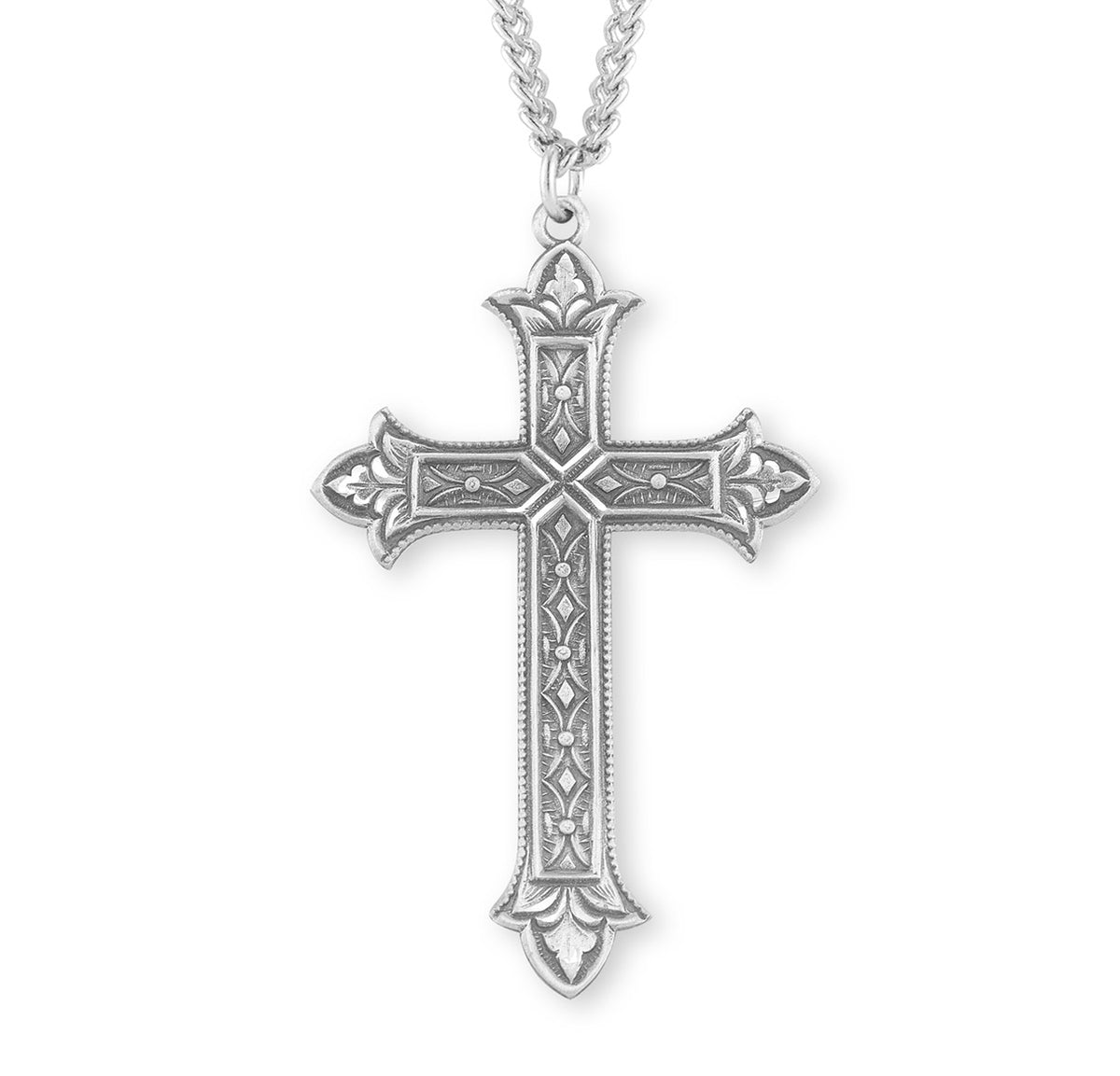 Sterling Silver Detailed Cross - S376424 — Acadian Religious