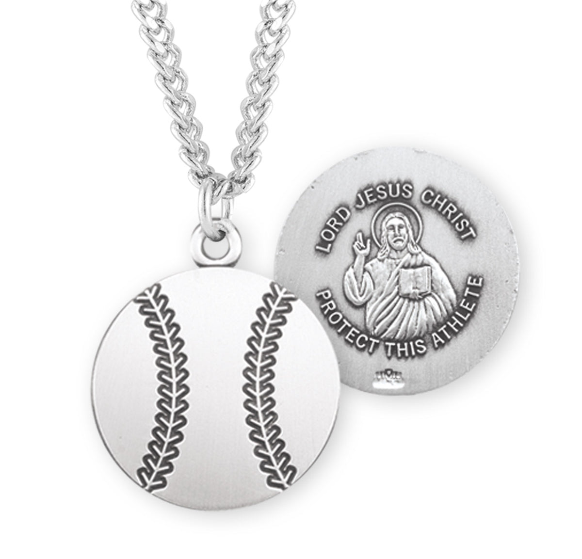 Lord Jesus Christ Sterling Silver Baseball Athlete Medal - S707124 ...