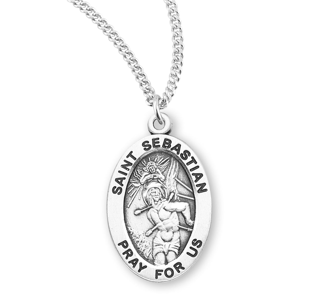 Patron Saint Sebastian Oval Sterling Silver Medal - S934520 — Acadian ...