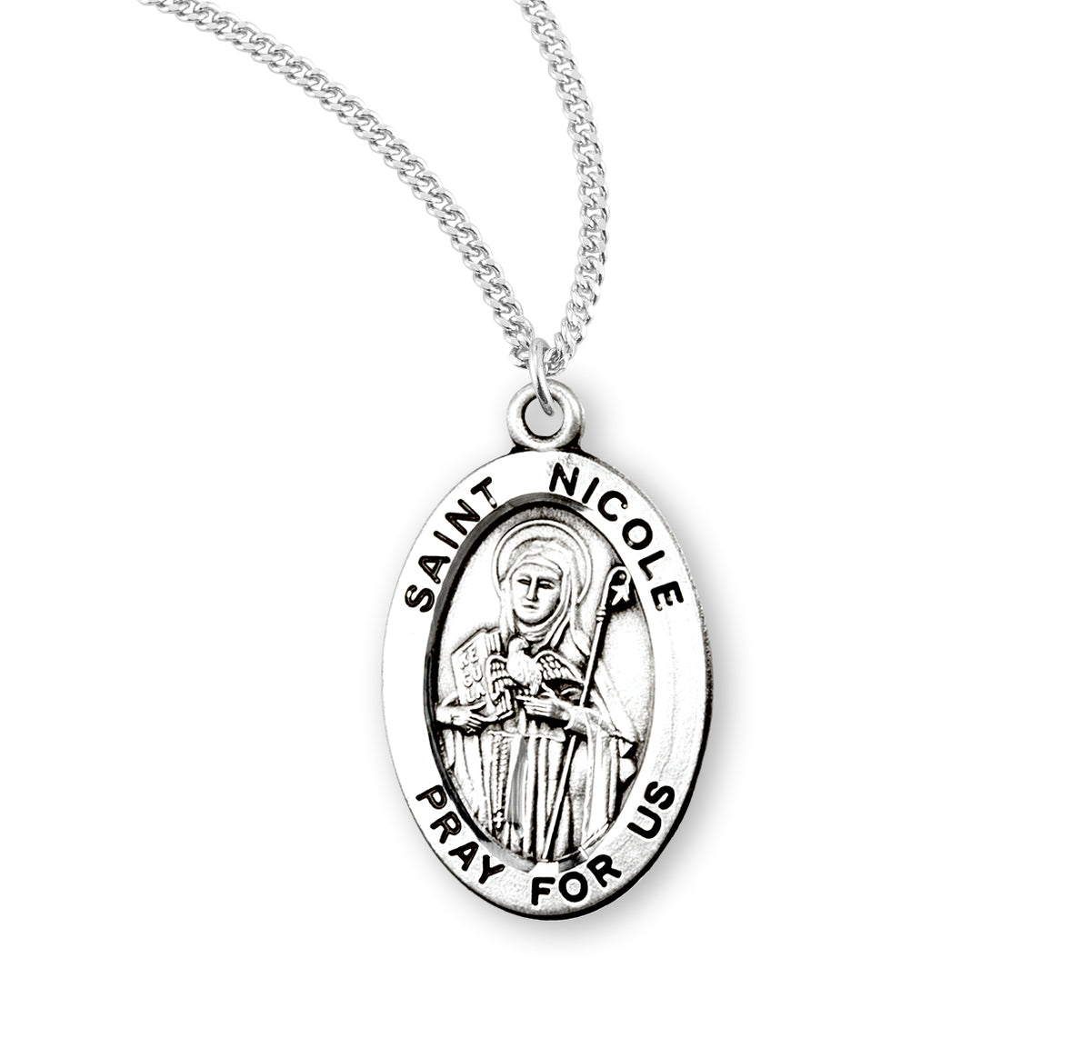 Patron Saint Nicole Oval Sterling Silver Medal - S946818 — Acadian ...